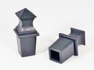 retrospec creations 50 each black1/2 or 1-inch pyramid top fence spire 1-32