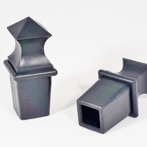 Retrospec Creations 50 Each Black1/2 OR 1-Inch Pyramid Top Fence Spire 1-32