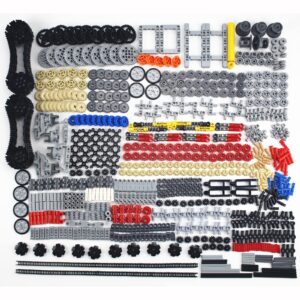 ttlyhek 1533 pcs technical parts building block accessories vehicles gears cross axles wheels connector pieces set chain link pin joint shock absorber moc toys