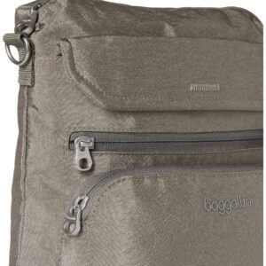 Baggallini Womens Urban Explorer Slim Crossbody, Sterling Shimmer, One Size US