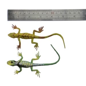 BAINFE 12Pcs Fake Plastic Lizard Toys Colorful Rubber Lizards Action Figure Reptile Toy Lizard Realistic Favors Gag Toys Prank and Prop, 5.5" Lizards 12 Styles