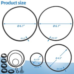 Dimakung Sand Filter Pump Seal Gasket Parts, Replacement Repair Set Compatible with Intex Sand Filter Pumps, Air Release Valve & O-Rings (Black)