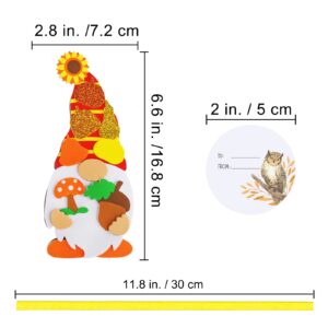 Winlyn 24 Sets Fall Craft Kits DIY Fall Gnome Ornaments Decorations Art Sets Fall Leaf Pumpkin Sunflower Foam Stickers Arts and Crafts for Kids Autumn Halloween Thanksgiving Activity Art Project