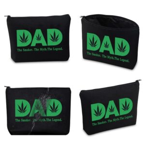 CMNIM Weed Gift Bag Weed Leaf Survival K-t 420 Gift Marijuan a Gift for Weed Leaf Lover Gift for Dad Husband Boyfriend The Smoker The Myth The Legend Weed Travel Pouch Bags (Weed Dad Black Bags)