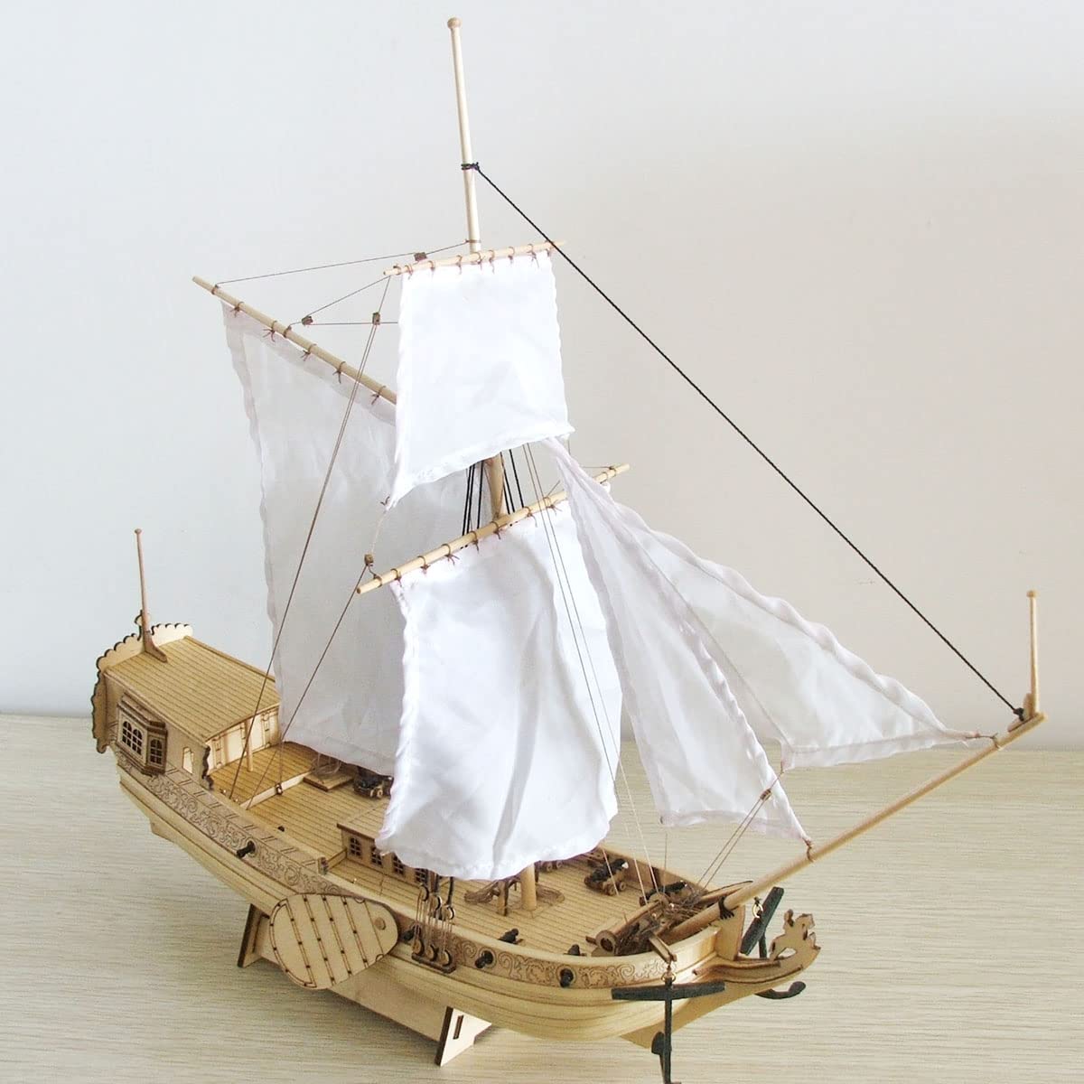 GAWEGM Wooden Model Ships Kits to Build for Adults - 1678 Royal Dutch Yacht Ancient Sail Ship Model Kit with Brass Accessories, for Ship Model Enthusiasts, Building Model Ship Beginners