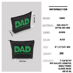 CMNIM Weed Gift Bag Weed Leaf Survival K-t 420 Gift Marijuan a Gift for Weed Leaf Lover Gift for Dad Husband Boyfriend The Smoker The Myth The Legend Weed Travel Pouch Bags (Weed Dad Black Bags)