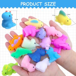 POKONBOY 30pcs Squishies Mochi Squishy Toys, Mini Dinosaur Unicorn Squishy Stress Relief Toys Party Favors for Kids Classroom Prizes Easter Basket Stuffers for Boys and Girls Age 3+