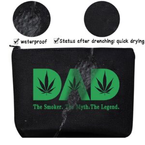 CMNIM Weed Gift Bag Weed Leaf Survival K-t 420 Gift Marijuan a Gift for Weed Leaf Lover Gift for Dad Husband Boyfriend The Smoker The Myth The Legend Weed Travel Pouch Bags (Weed Dad Black Bags)