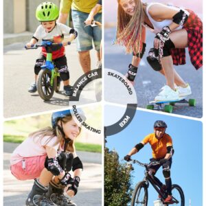 BOSONER Adult/Women/Kid Knee Pads Elbow pads Wrist Guard 6 in 1 Protective Gear Set for Skating Skate Skateboarding BMX Bicycle Inline Roller for Men Women Child Kids