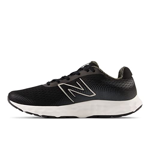 New Balance Men's 520 V8 Running Shoe, Black/White, 9.5 Wide