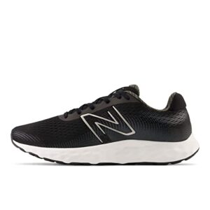 New Balance Men's 520 V8 Running Shoe, Black/White, 9.5 Wide