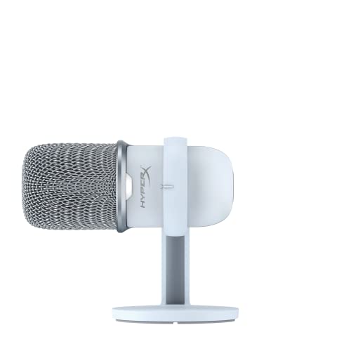 HyperX SoloCast – USB Condenser Gaming Microphone, for PC, PS5, PS4, and Mac, Tap-to-Mute Sensor, Cardioid Polar Pattern, Great for Streaming, Podcasts, Twitch, YouTube, Discord - White