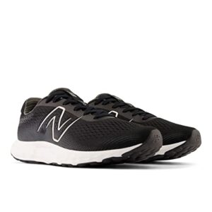 New Balance Men's 520 V8 Running Shoe, Black/White, 9.5 Wide