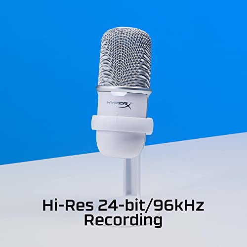 HyperX SoloCast – USB Condenser Gaming Microphone, for PC, PS5, PS4, and Mac, Tap-to-Mute Sensor, Cardioid Polar Pattern, Great for Streaming, Podcasts, Twitch, YouTube, Discord - White