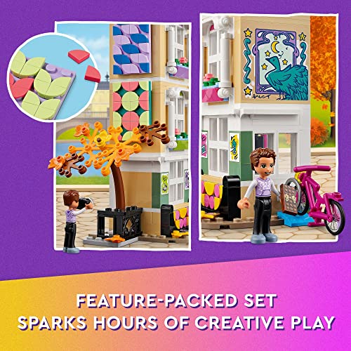 LEGO Friends Emma's Art School House Set 41711, Creative Arts & Crafts Toy with 3 Mini-Dolls, Accessories and DOTS Decor, Birthday Gift Idea for Kids 8-12 Years Old