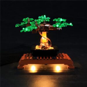 geament led light kit (green) compatible with lego bonsai tree - lighting set for creator 10281 building model (model set not included)