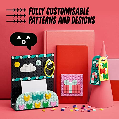 LEGO DOTS Designer Toolkit - Patterns 41961, 10 in 1 Toy Craft Set for Kids with Patches, Photo Frame, Pencil Holder, Storage Tray, Creative Activity