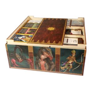 The Broken Token Game Organizer - Ankh: Gods of Egypt Compatible Game Organizer, Wooden Storage Box for Tabletop Games