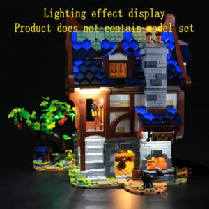 GEAMENT LED Light Kit Compatible with Medieval Blacksmith - Lighting Set for Ideas 21325 Building Model (Model Set Not Included)