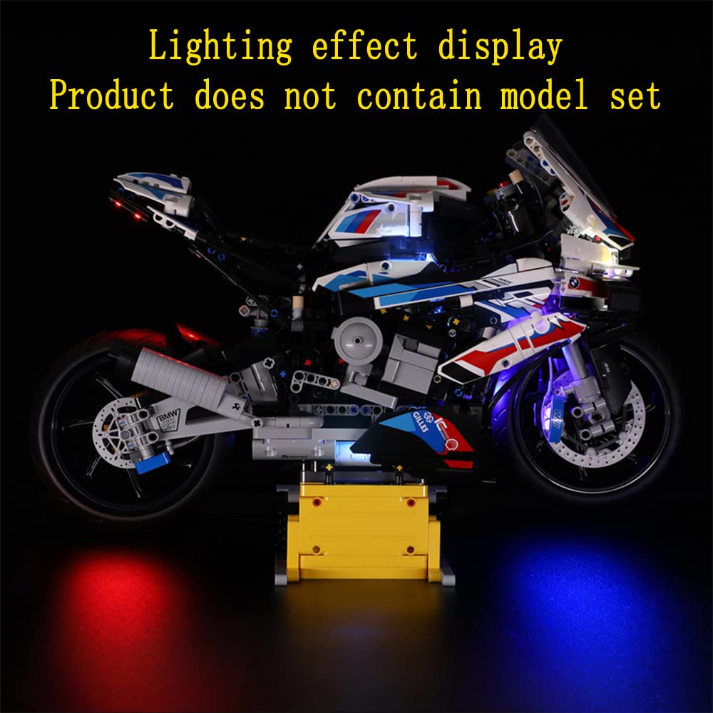 GEAMENT LED Light Kit Compatible with BMW M 1000 RR - Lighting Set for Technic 42130 Building Model (Model Set Not Included)