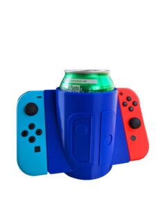 joy-con drink holder for nintendo switch - joycon accessory holds drinks while playing (blue)