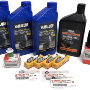 YAMAHA OEM 2010+ F70 F70LA Outboard Oil Change 10W30 FC 4M Lower Unit Gear Lube Drain Fill Gasket Spark Plugs NGK LKR7E Primary Fuel Filter Maintenance Kit Y