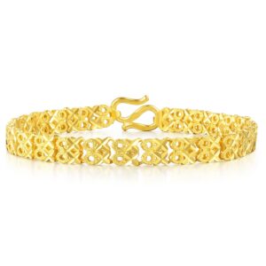 chow sang sang 999.9 24k solid gold price-by-weight 12.01g gold plain chain bracelet for women 84931b | 6.6", (17 cm)