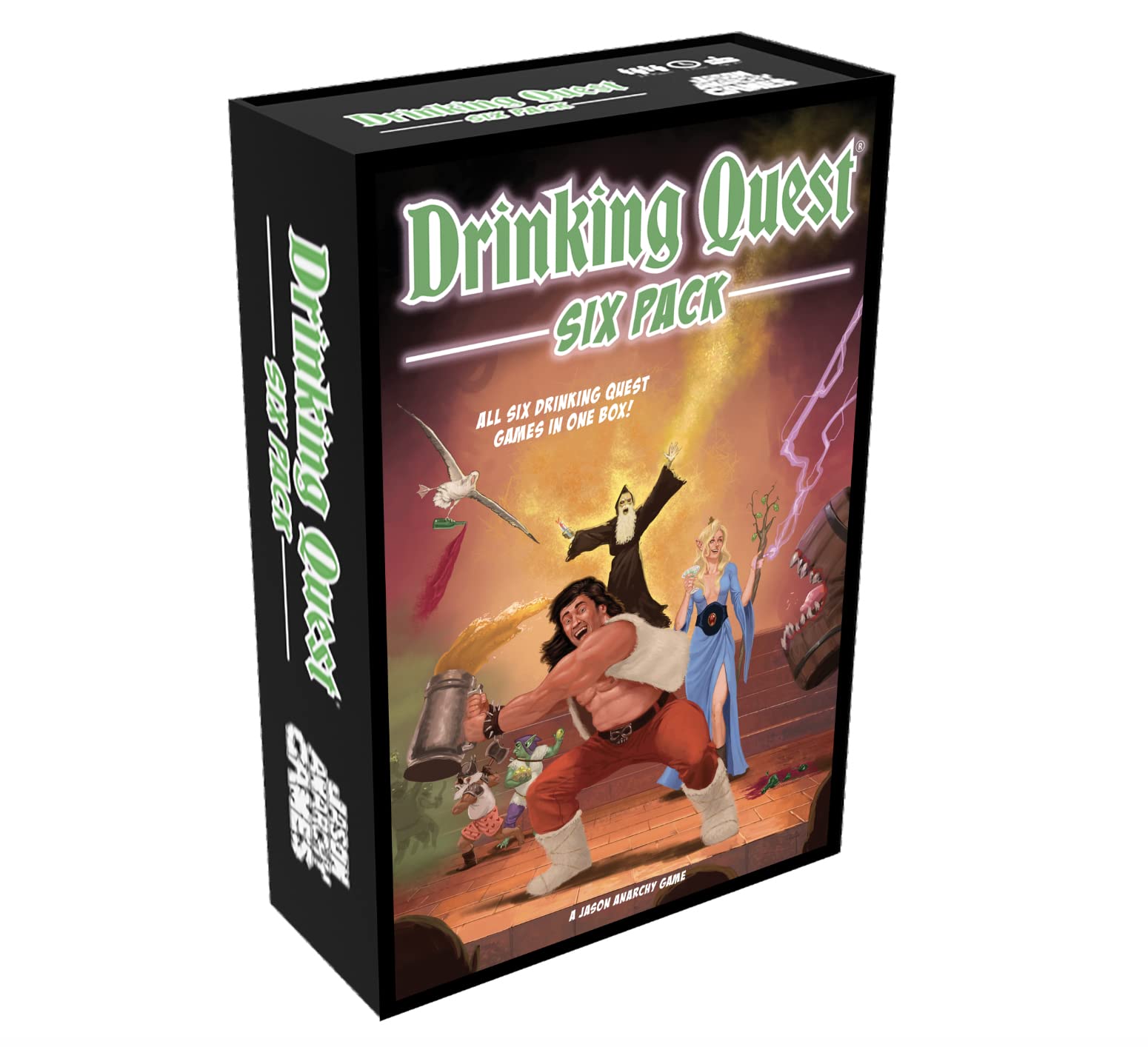 Drinking Quest: Six Pack Board Game- All Six Drinking Quest Games in One Box! Entry Level Dungeons & Dragons style adventure! When your hero dies, You drink! A Ridiculous Amount of Content!