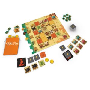 Pandasaurus Games Sobek 2 Players Board Game | Ancient Egyptian Set Collection Strategy Game | Fun Family Game for Adults and Kids | Ages 10+ | 2 Players | Average Playtime 20 Minutes | Made