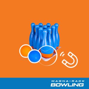 GAMELIFE SPORTS MagnaRack Bowling, Includes 10 Magnetic Bowling Pins, 2 Balls, Bowling Mat, Carry Bag, Great Toy Gift, Early Education, Indoor & Outdoor Games, Toddler, Child, Boys & Girls 6 and up