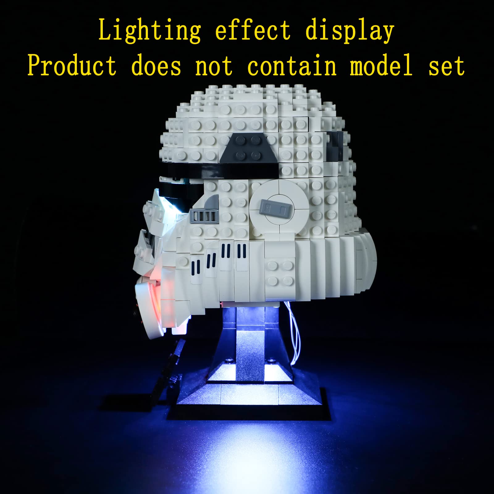 GEAMENT LED Light Kit Compatible with Stormtrooper Helmet - Lighting Set for 75276 Building Model (Model Set Not Included)