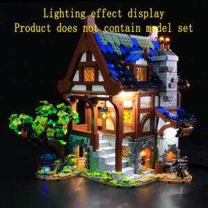 GEAMENT LED Light Kit Compatible with Medieval Blacksmith - Lighting Set for Ideas 21325 Building Model (Model Set Not Included)