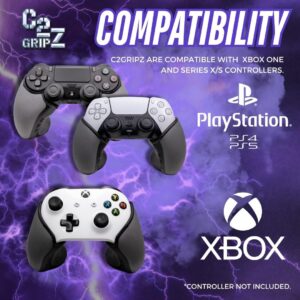 C2 Gripz Controller Grips Compatible with Xbox One | Compatible with Xbox Series X/S Controller | Ergonomically Engineered for Performance and Comfort | Non-Slip | Small