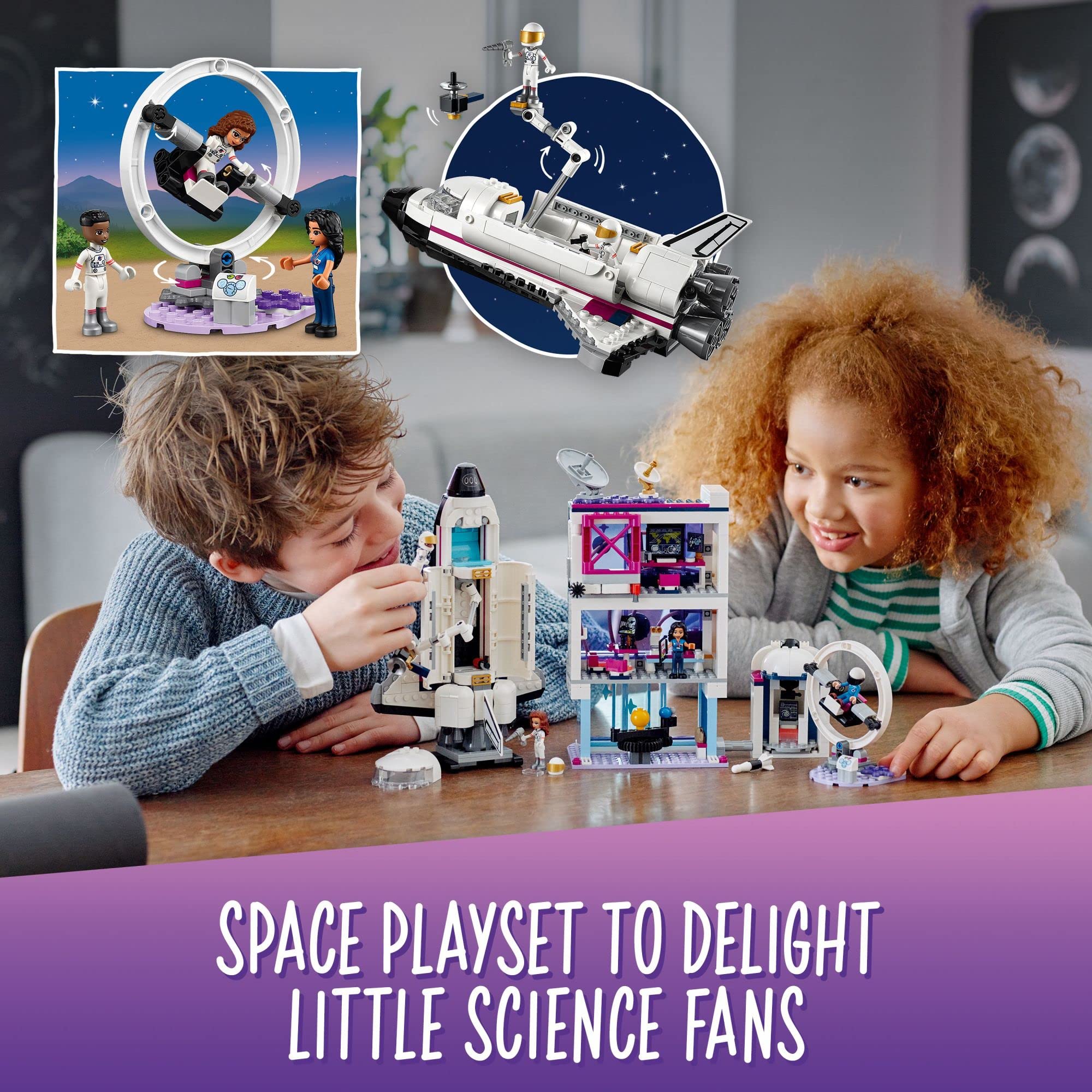 LEGO Friends Olivia’s Space Academy Shuttle Rocket 41713, NASA Space Shuttle Toy for Kids, Pretend Play Space Academy with Astronaut Mini Figures, Gift for Boys Girls 8+ Years Old