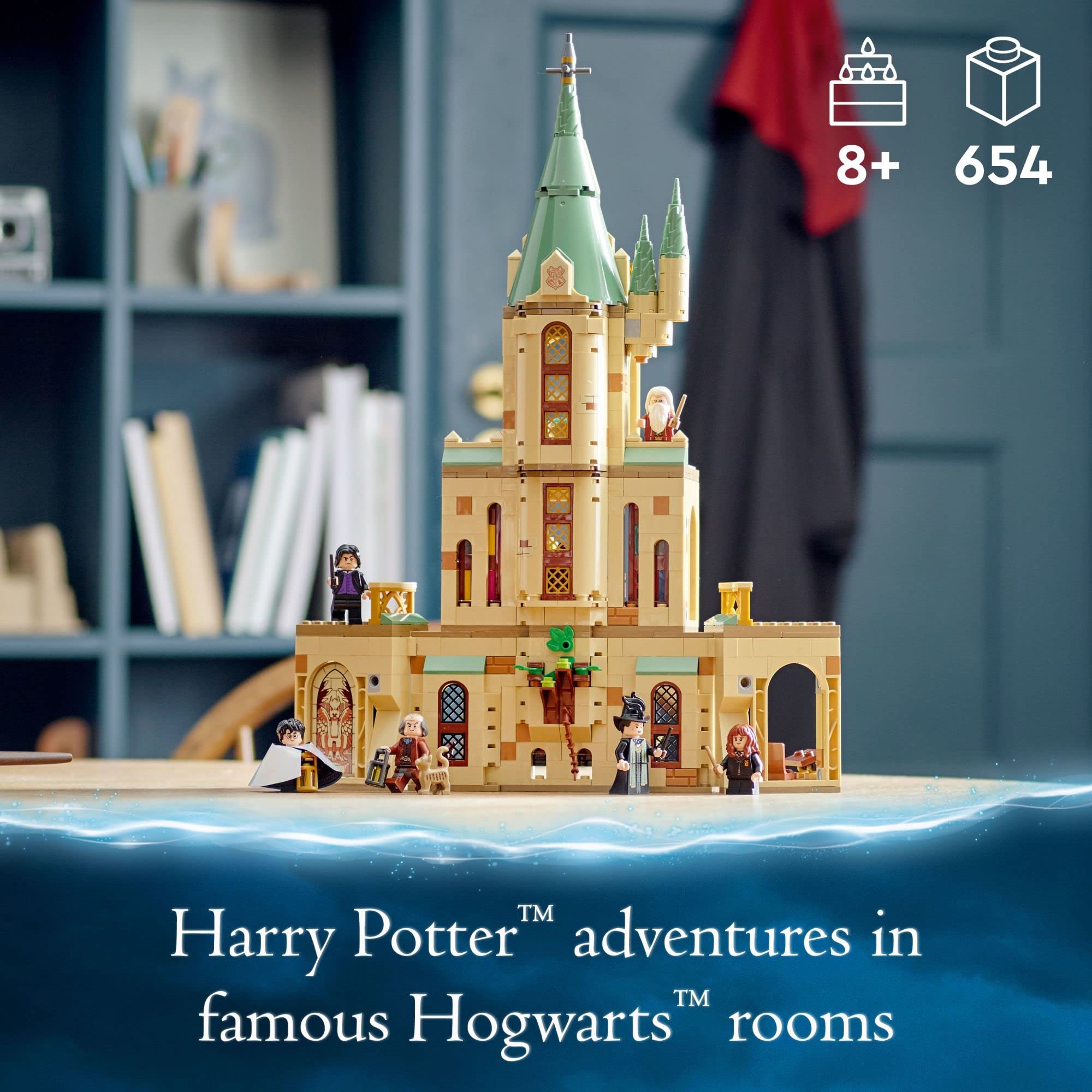 LEGO Harry Potter Hogwarts: Dumbledore’s Office 76402 Castle Toy, Set with Sorting Hat, Sword of Gryffindor and 6 Minifigures, for Kids Aged 8 Plus