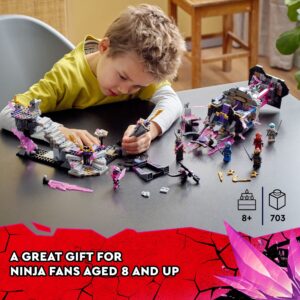 LEGO NINJAGO The Crystal King Temple Action Playset, 71771 Buildable Ninja Toy for Kids 8 Plus Years Old with Cole, Zane, Kai and Jay Minifigures