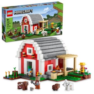 lego minecraft the red barn 21187 building toy set for kids, girls, and boys ages 9+ (799 pieces)