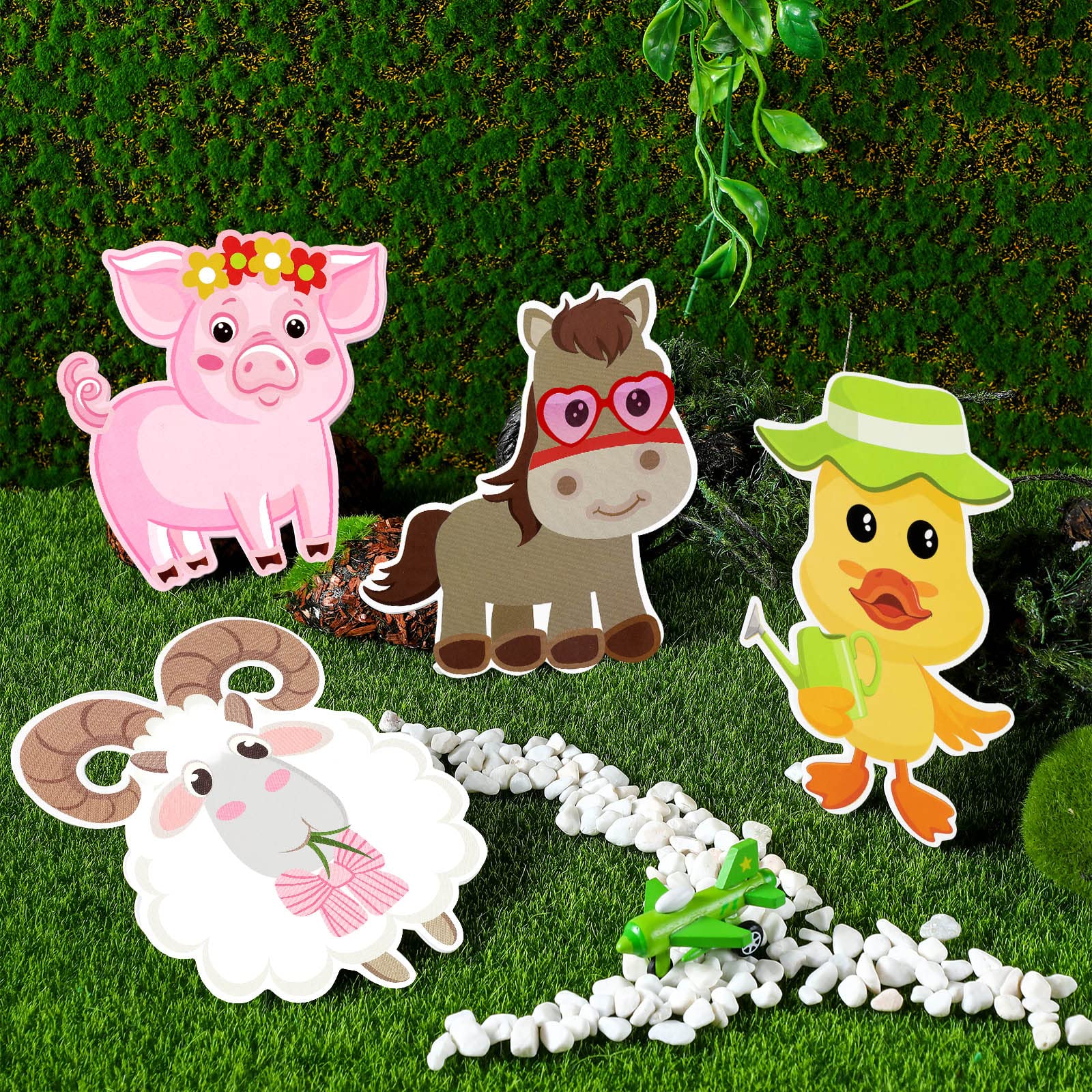 Sureio 24 Set Farm Animal Craft Kits DIY Farm Craft for Kids Farm Animal Craft Make Your Own Animal Simple Animal Crafts for Boys Girls Party Favors Decoration Rewards Home Class Game Activities