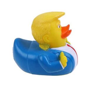 2Pcs Trump Duck Squeak Bath Duck Baby Bath Toys Rubber Duck Funny Gift for Kids