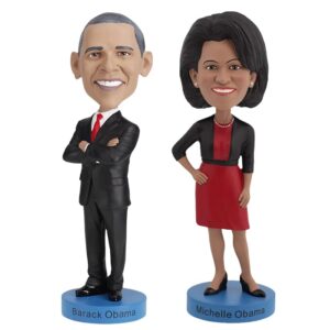 royal bobbles barack obama & michelle obama bobblehead bundle pack