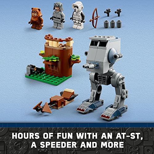 LEGO Star Wars at-ST 75332 Toy Building Set - Featuring Wicket The Ewok and Scout Trooper Minifigures, Expand Your Collection, Great Gift for Preschool Kids, Boys, and Girls Ages 4+