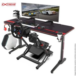 Extreme Sim Racing Wheel Stand Cockpit SGT Racing Simulator - Nardo Gray Edition For Logitech G25, G27, G29, G920, G923 Thrustmaster and Fanatec - WHEEL LOCKS INCLUDED (Nardo Gray)