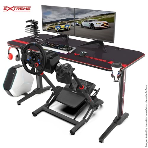 Extreme Sim Racing Wheel Stand Cockpit SGT Racing Simulator - Nardo Gray Edition For Logitech G25, G27, G29, G920, G923 Thrustmaster and Fanatec - WHEEL LOCKS INCLUDED (Nardo Gray)