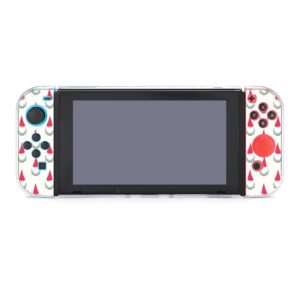 sedoied gnome pattern print switch case cute pc cover shell compatible with nintendo switch console cool protector