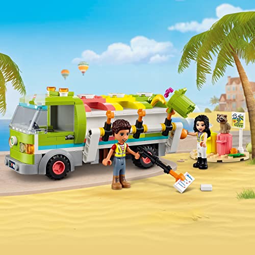 LEGO Friends Recycling Truck Toy 41712 - Set Includes Garbage Sorting Bins, Emma and River Mini Dolls, Educational Learning Toys for Kids 6+ Years Old, Great Gift for Boys and Girls