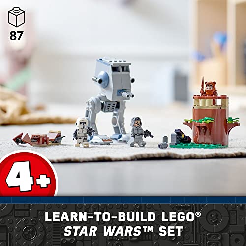 LEGO Star Wars at-ST 75332 Toy Building Set - Featuring Wicket The Ewok and Scout Trooper Minifigures, Expand Your Collection, Great Gift for Preschool Kids, Boys, and Girls Ages 4+