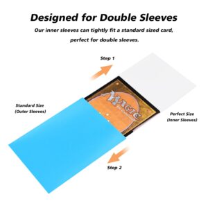 400 Pcs Ultra Clear Perfect Fit Sleeves for MTG, Perfect Inner Sleeves for Double Sleeving, Soft Penny Sleeve Snug Fit Baseball Sports Card Sleeves 64x89mm