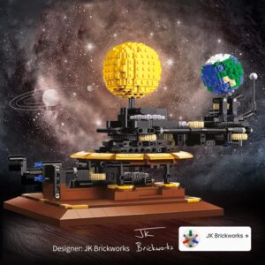 MISINI Solar Systm Building Kit,865/pcs MOC CADA Master C71004W Bricks for Kids and Adults,Contains Moon Earth and Sun Orrery Model（Designer: JK Brickwords）