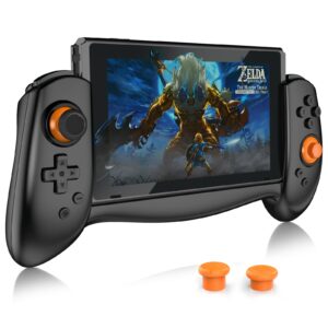 dobe switch controller for nintendo switch, one-piece joypad controller, switch controller handheld mode with 6-axis gyro dual motor vibration, compatible with all games of switch