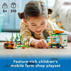 LEGO City Farmers Market Van 60345 Building Toy Set for Kids, Boys, and Girls Ages 5+ Mobile Farm Shop Playset with 3 Minifigures (310 Pieces)